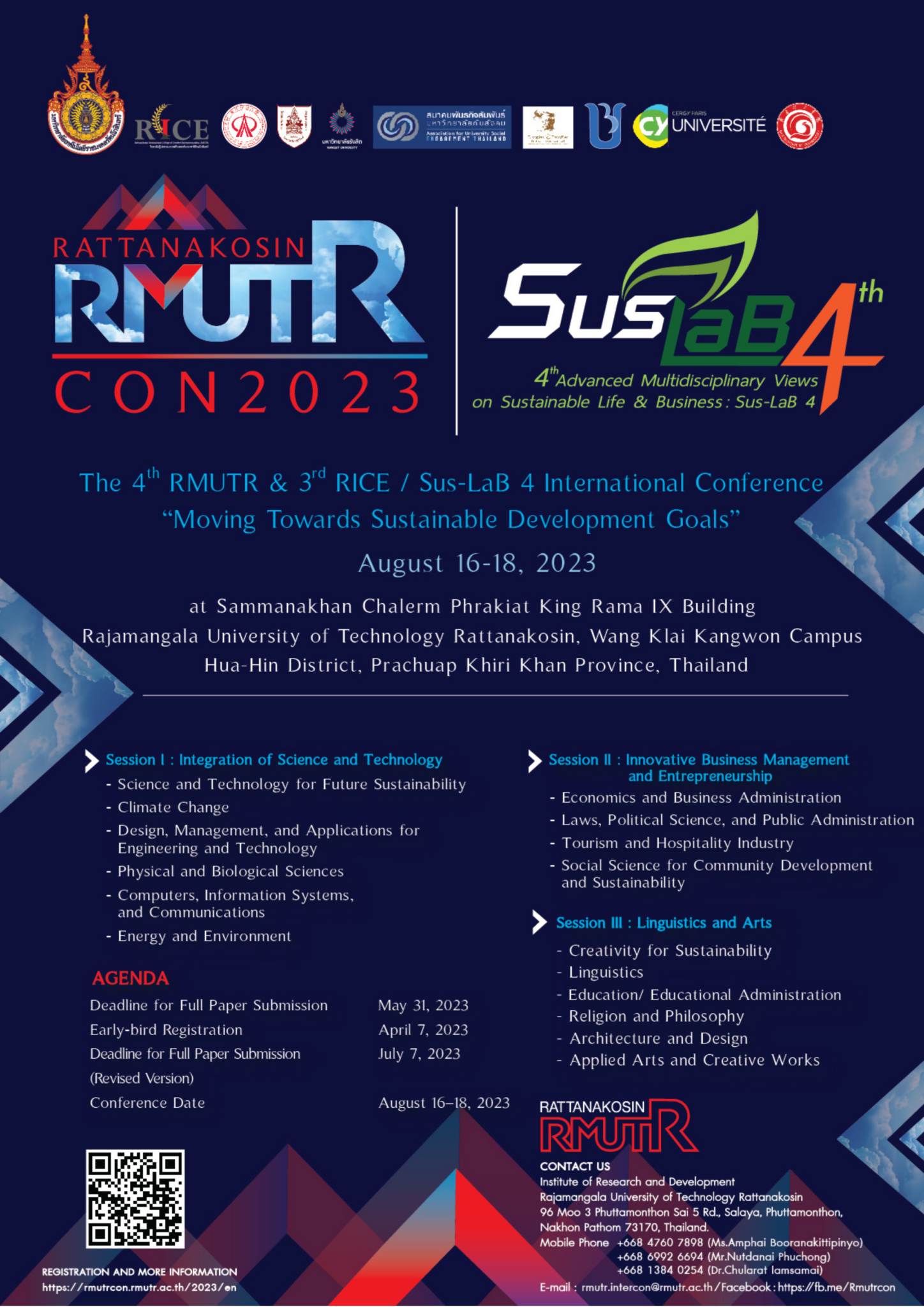 The 4th RMUTR & 3rd RICE/ Sus-LaB 4 International Conference – Postgrad ...
